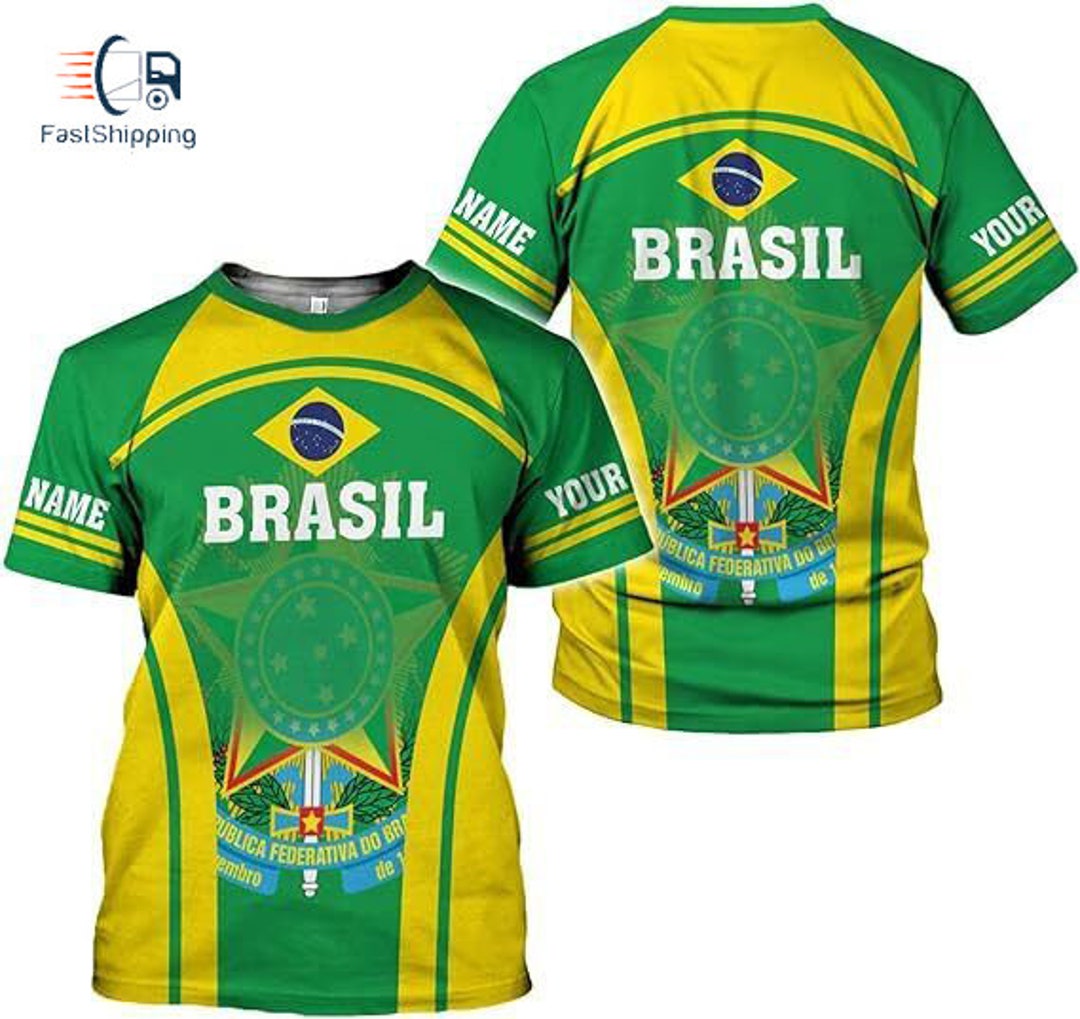 Personalized Brasil Shirt for Men Women, Brazilian Jersey Tshirt ...
