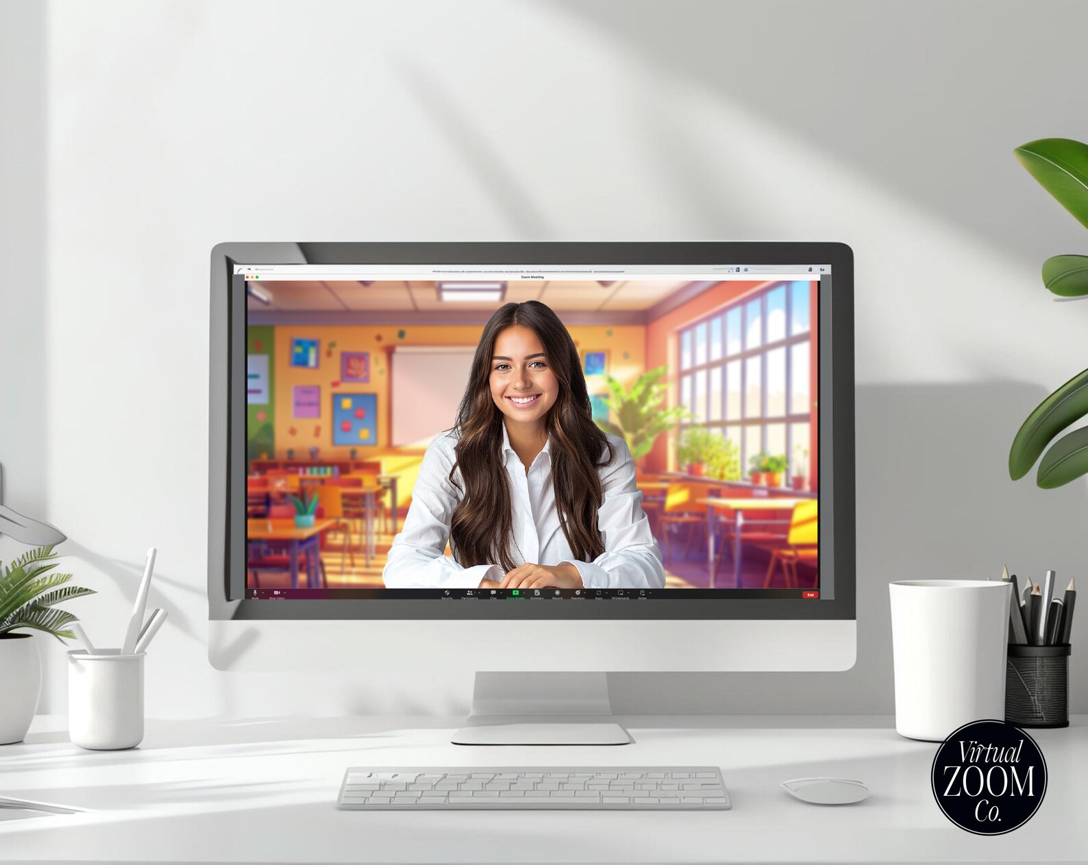 Zoom Background School Classroom Zoom Teacher Virtual Classroom School ...