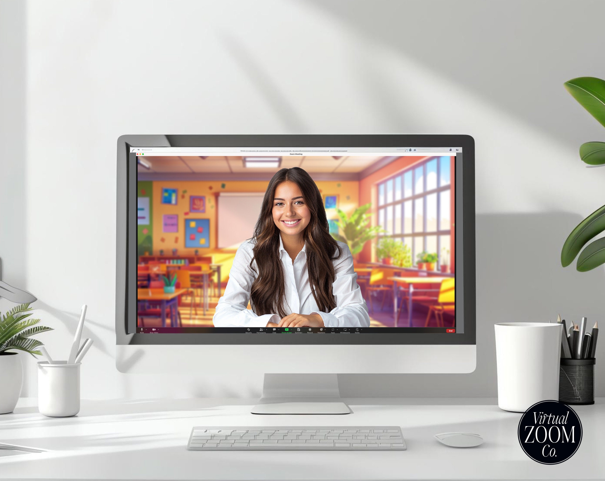 Zoom Background School Classroom Zoom Teacher Virtual Classroom School ...