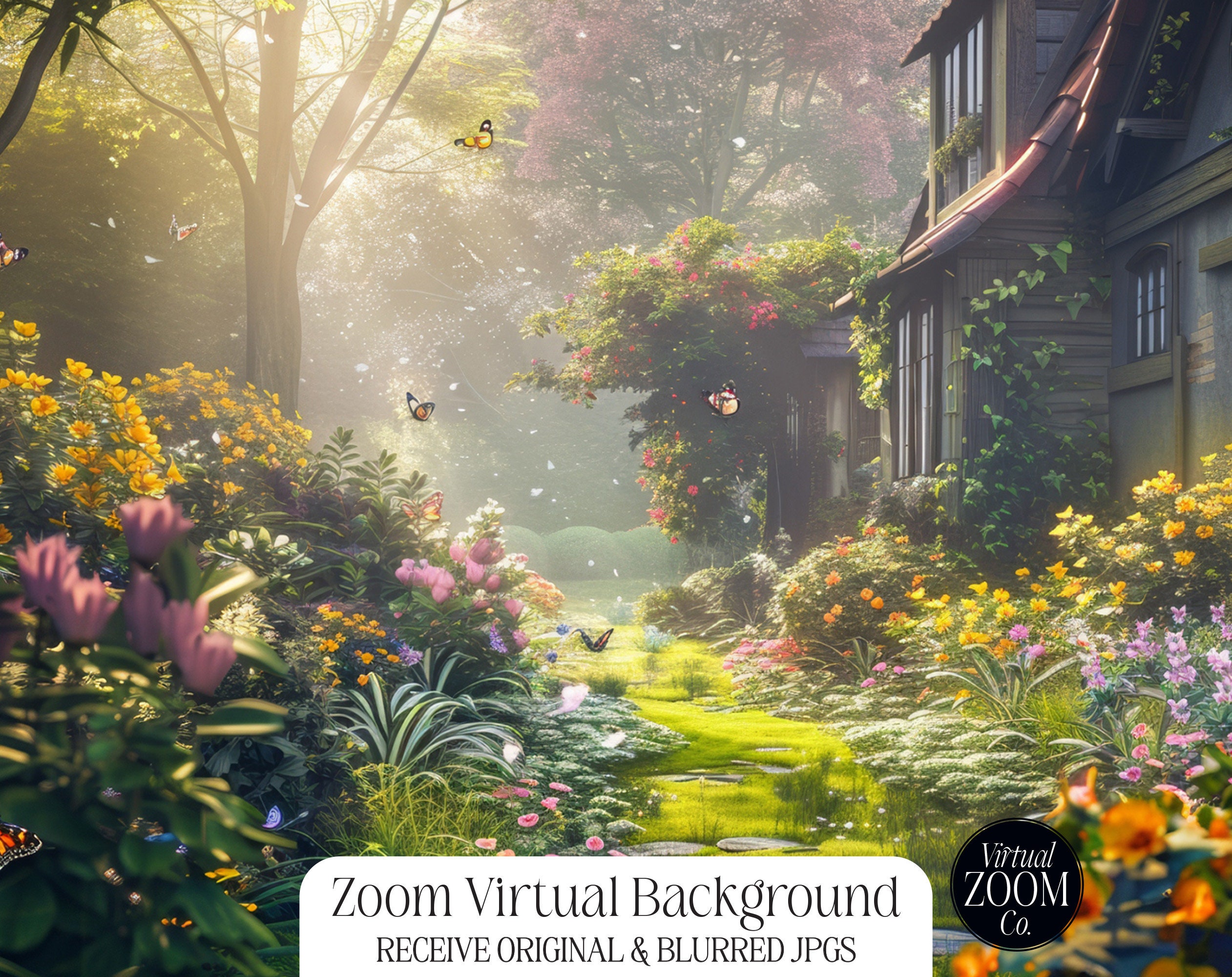 Zoom Background Spring Cottage Garden Zoom Flowers Zoom Photo Nature ...