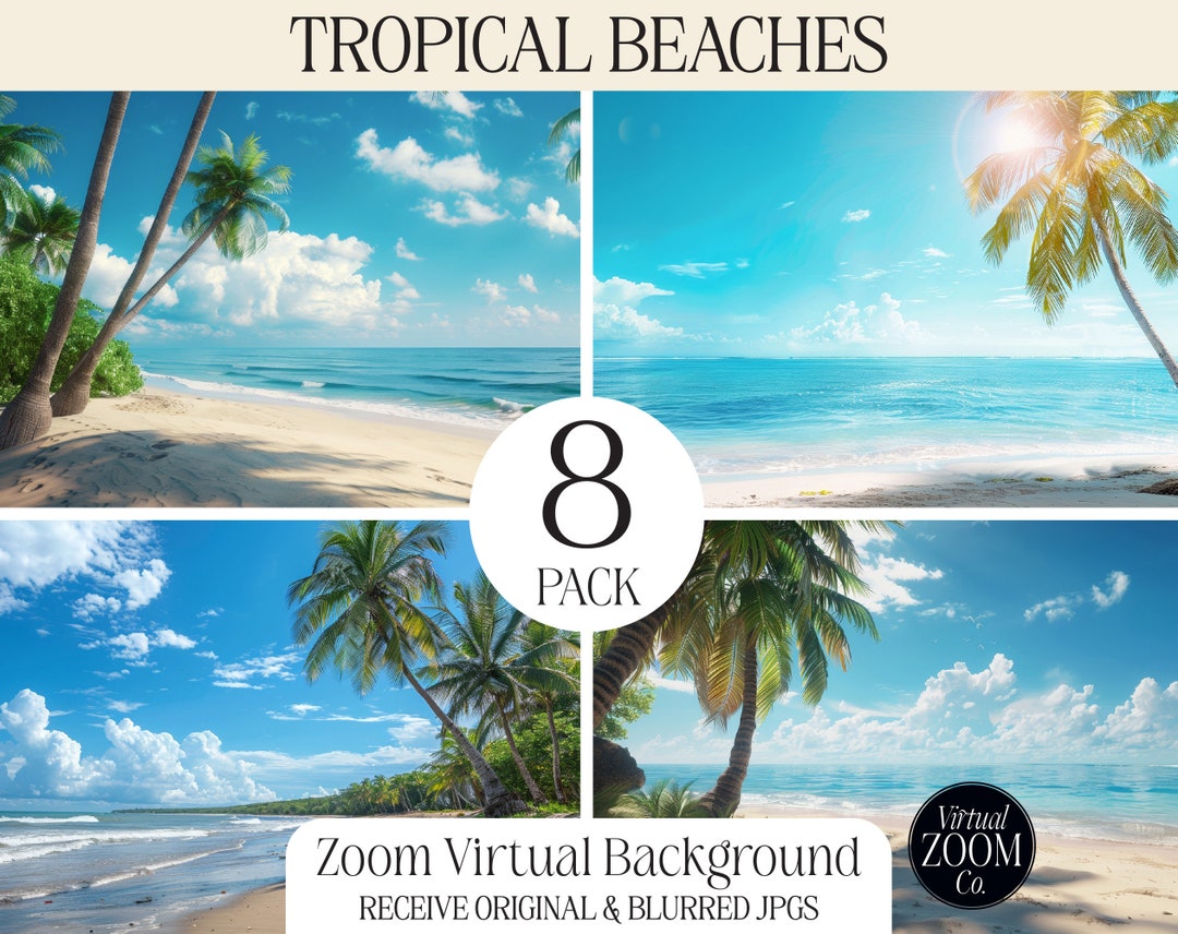 Zoom Background Beach Zoom Virtual Background Beaches Zoom Tropical ...