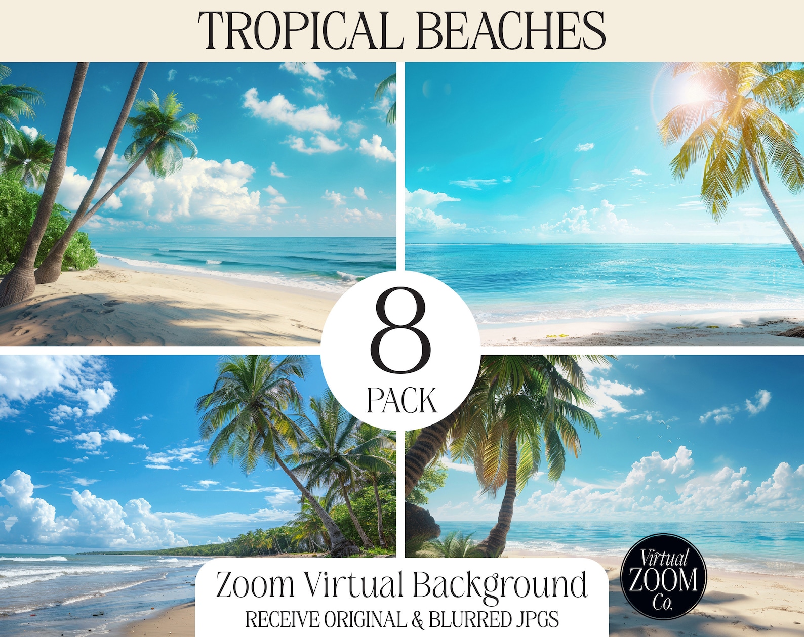Zoom Background Beach Zoom Virtual Background Beaches Zoom Tropical ...