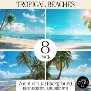 Zoom Background Beach Zoom Virtual Background Beaches Zoom Tropical ...