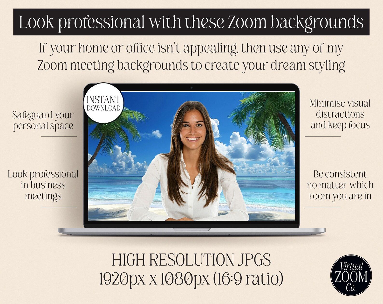 Zoom Background Beach Zoom Virtual Background Beaches Zoom Tropical ...