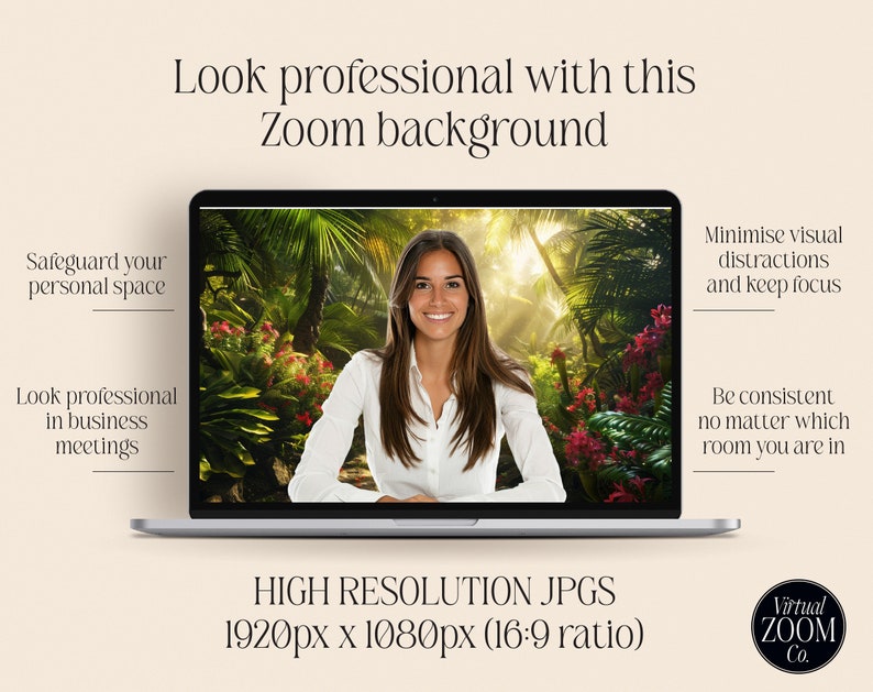 Zoom Background Nature Image Tropical Oasis Tropical Flower Jungle ...