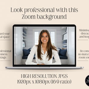 Zoom Background Coastal Hamptons Beach Zoom Window Seat Navy Summer ...