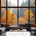 Zoom Background Cabin Virtual Background Fall Trees Backdrop Zoom Image ...