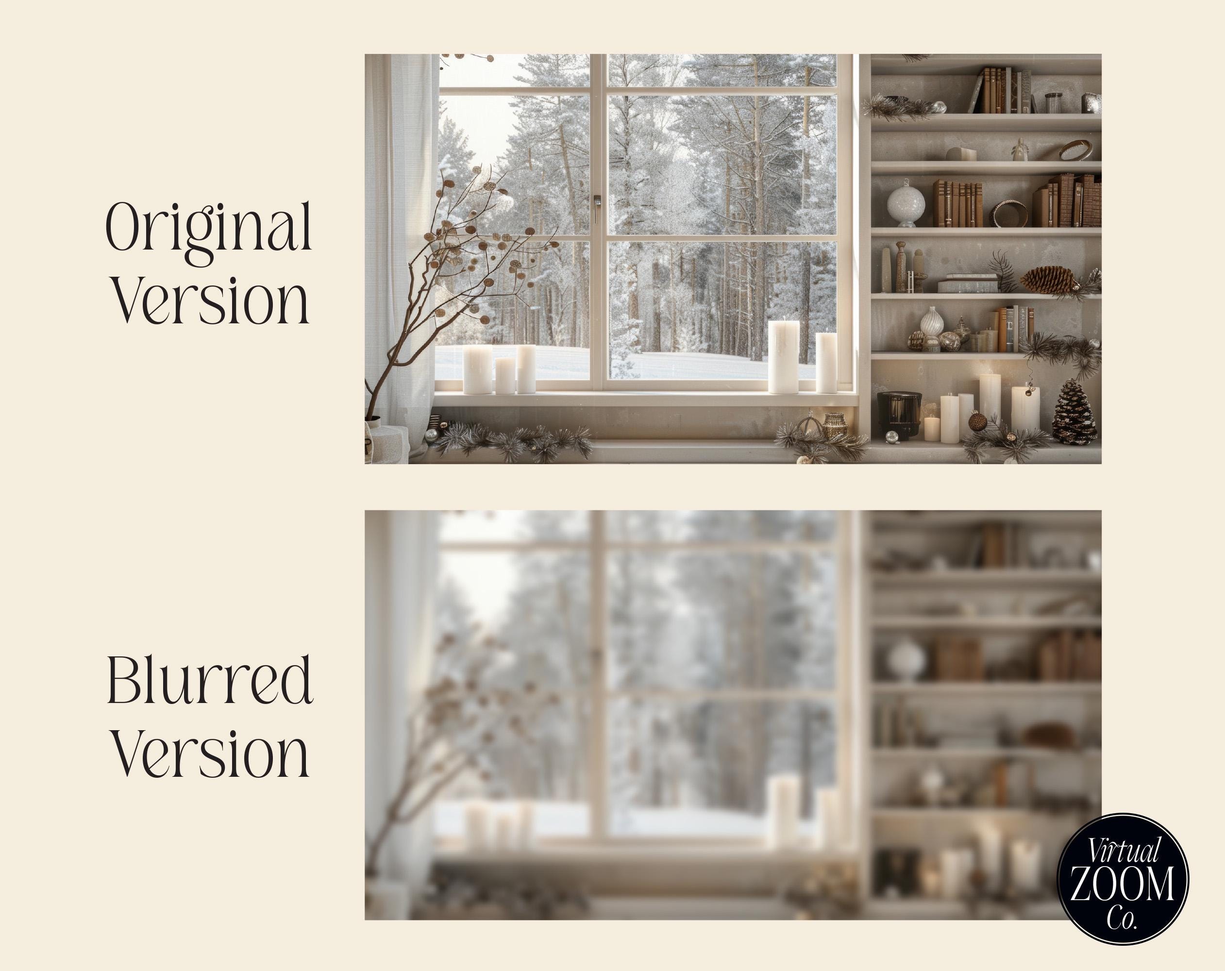 Zoom Background Snow Christmas Zoom Winter Theme Virtual Bookshelf ...