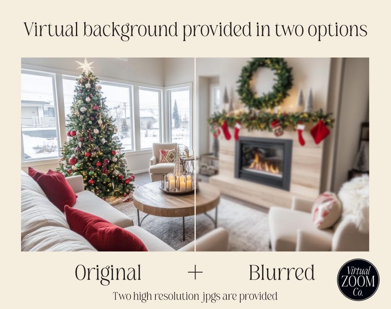 Zoom Background Christmas Zoom Winter Home Virtual Background Christmas ...