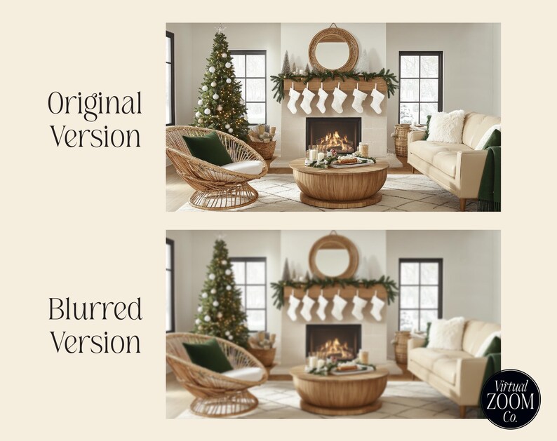 Zoom Background Christmas Zoom Winter Home Virtual Background Christmas ...