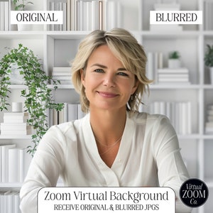 Zoom Background White Bookshelf Virtual Background Bookshelf for Zoom ...
