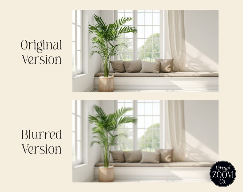 Zoom Background Calming Home Zoom Window Seat Neutral Home Virtual ...