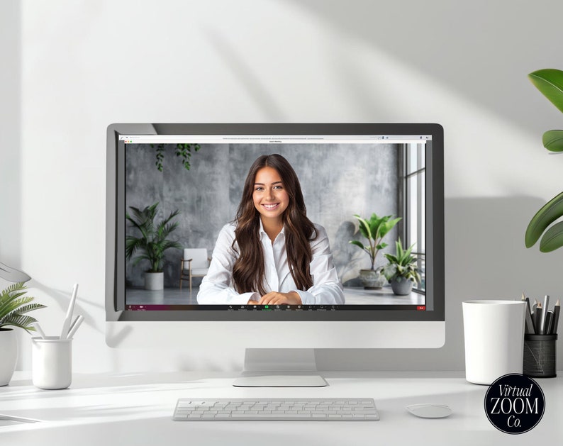 Zoom Background Concrete Wall With Plants Plant Background Wall Virtual ...