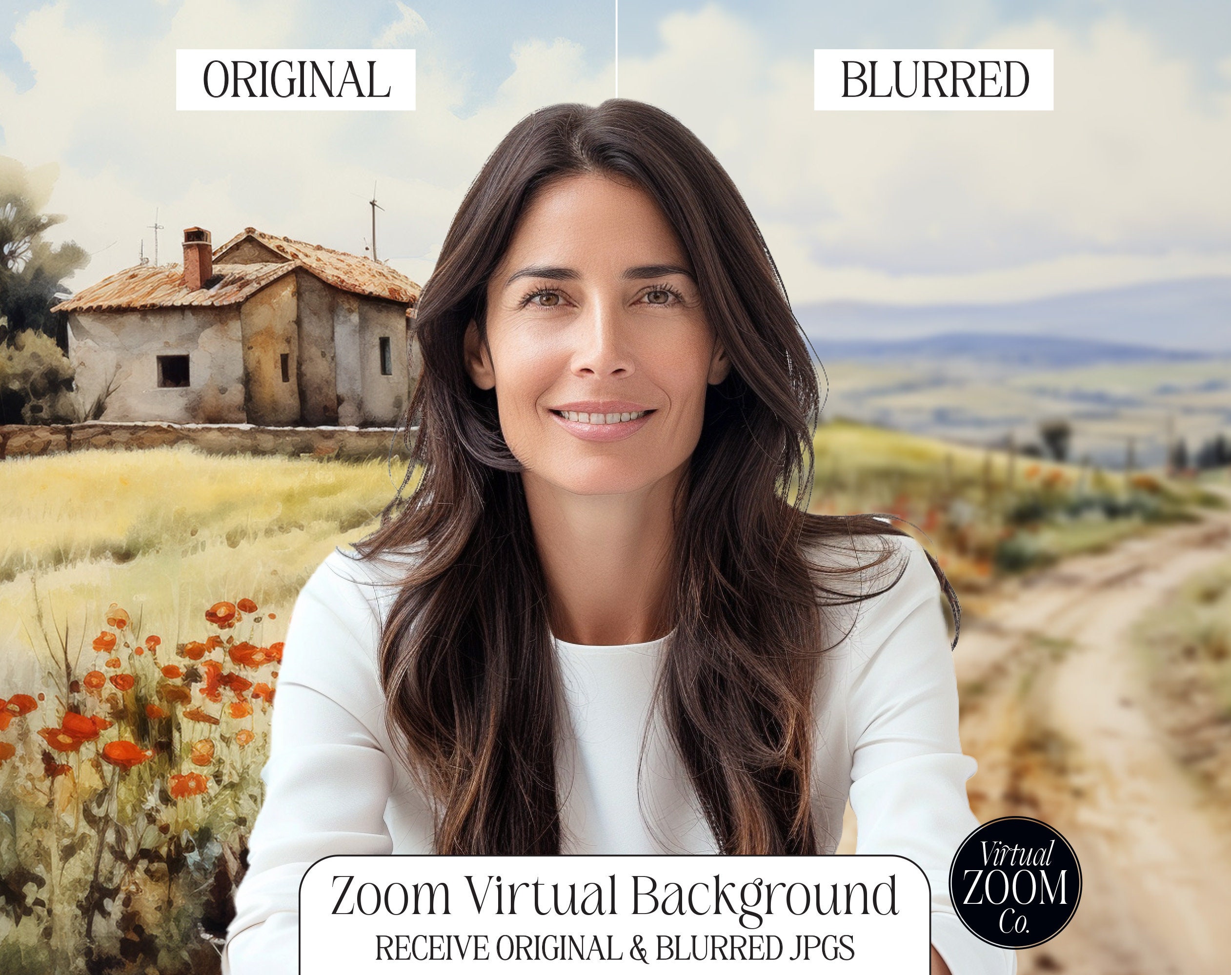 Zoom Background, Country Farm Zoom, Farm Painting, Countryside Art ...