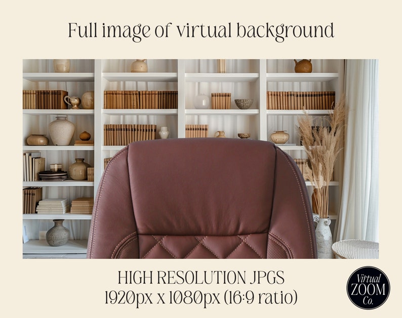 Zoom Background With Chair White Bookshelf With Brown Zoom With Chair ...