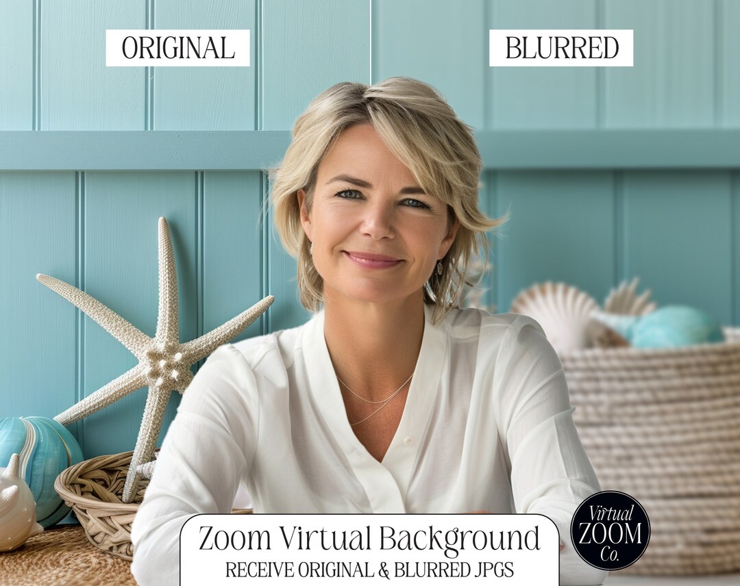 Zoom Background Coastal Beach Zoom Boho Home Beach House Zoom Virtual ...