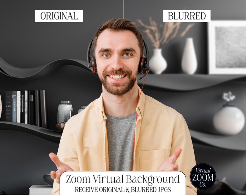 Zoom Background Black Zoom Home Office Virtual Background Black Room ...