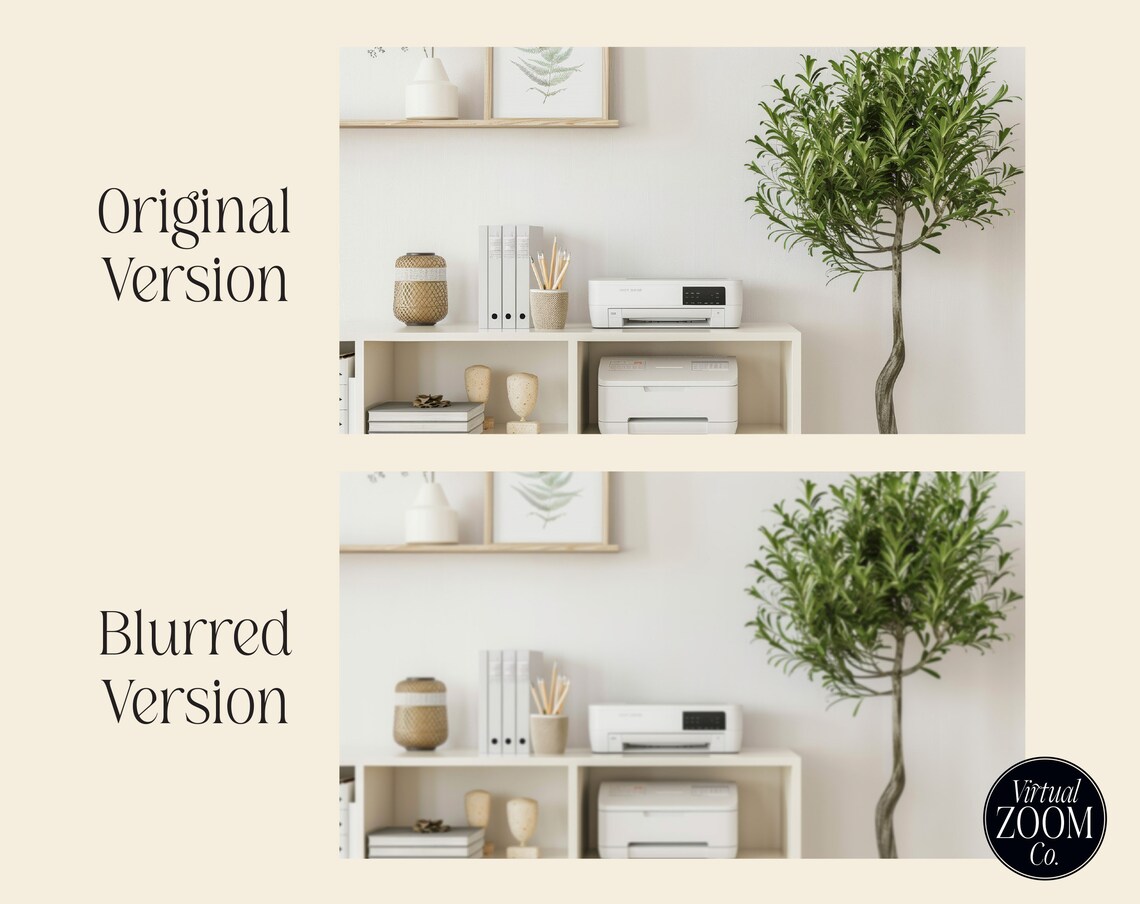 Zoom Background Home Office With Plants Professional Virtual Background ...