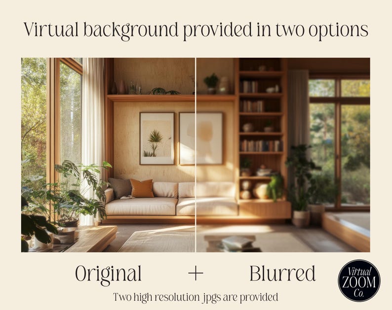 Zoom Background Wall Art Family Room Professional Home Zoom Virtual ...