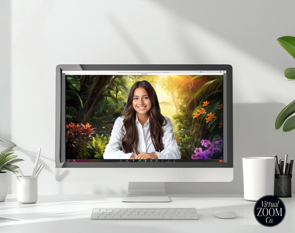 Zoom Background Nature Zoom Office Background Tropical Plants Zoom ...