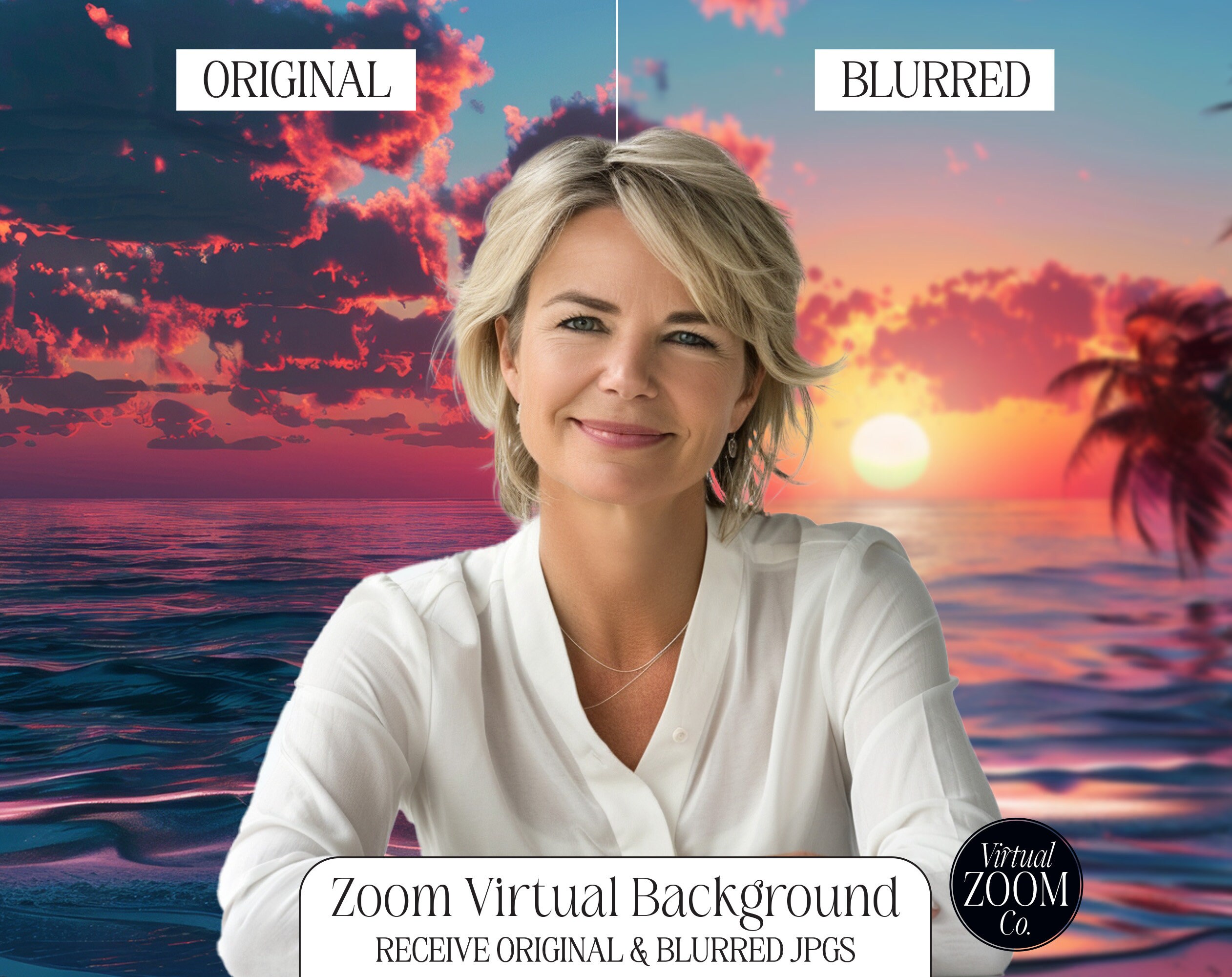 Zoom Background, Sunset Zoom Background, Virtual Background, Zoom ...