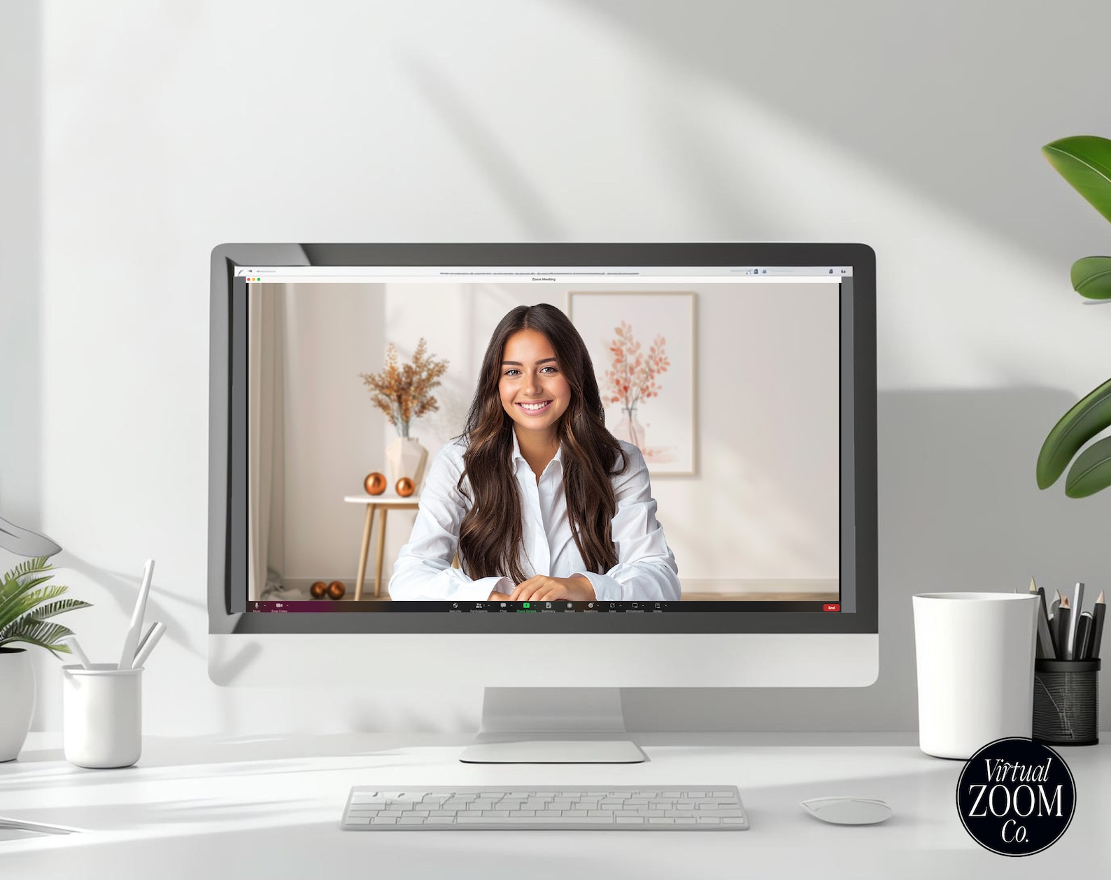 Zoom Background Professional Zoom Background Luxury Home Rose Gold Zoom ...