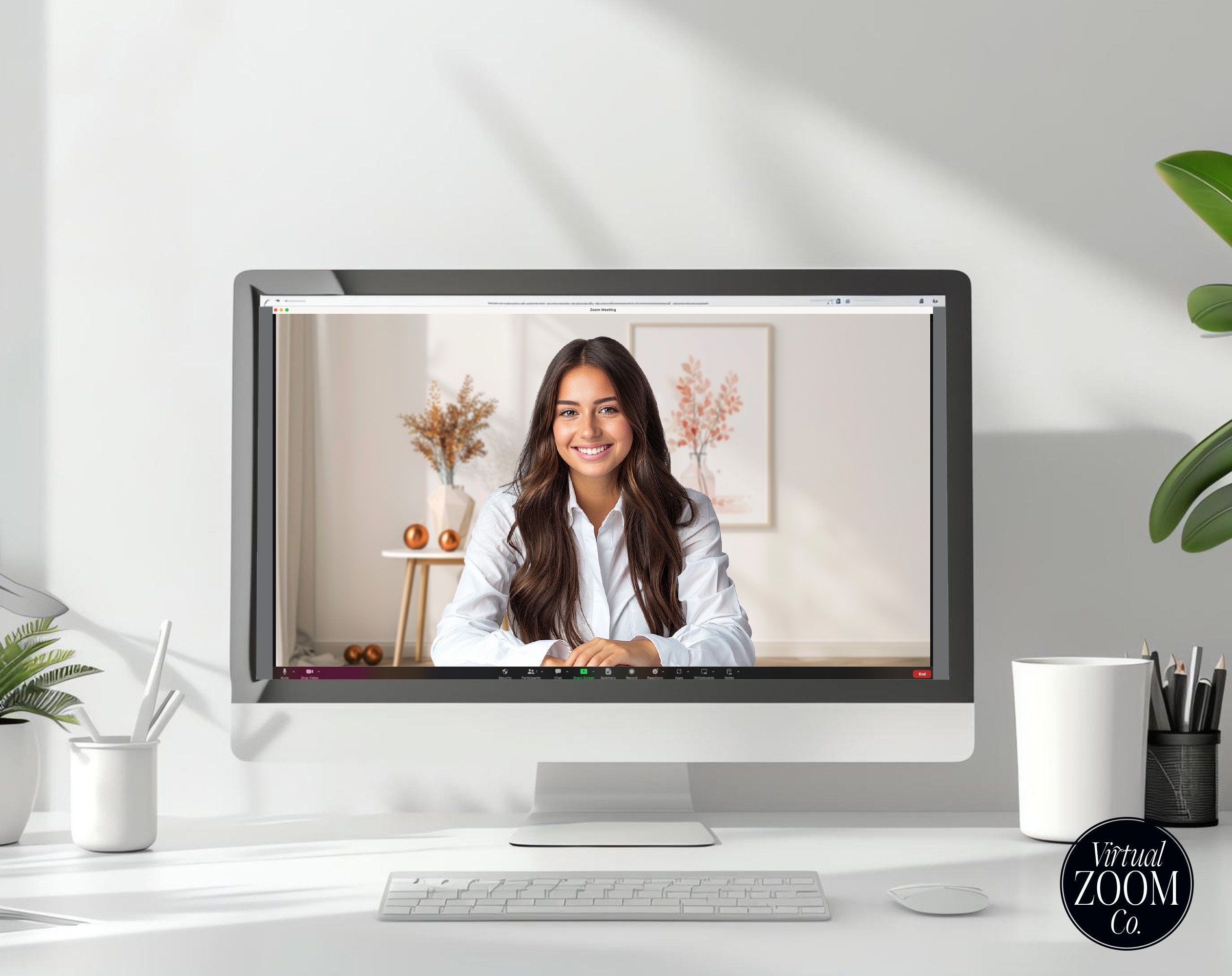 Zoom Background Professional Zoom Background Luxury Home Rose Gold Zoom ...