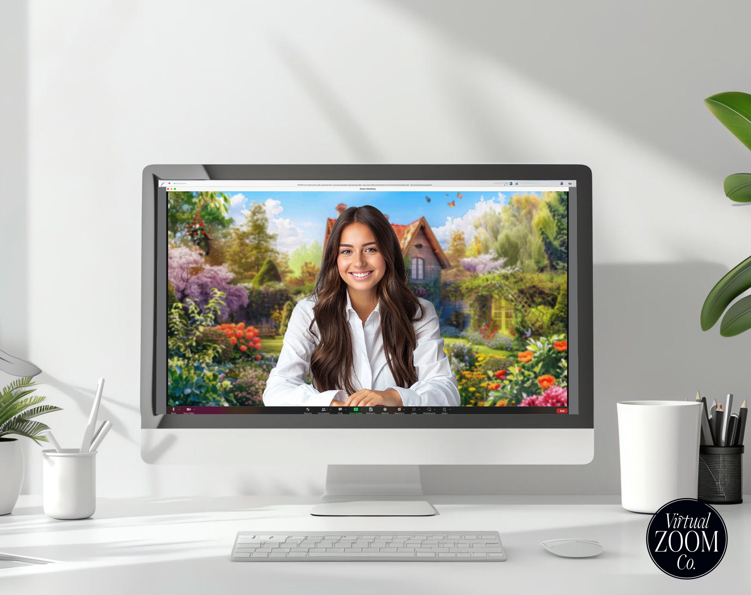 Zoom Background Spring Cottage Garden Zoom Flowers Zoom Photo Nature ...