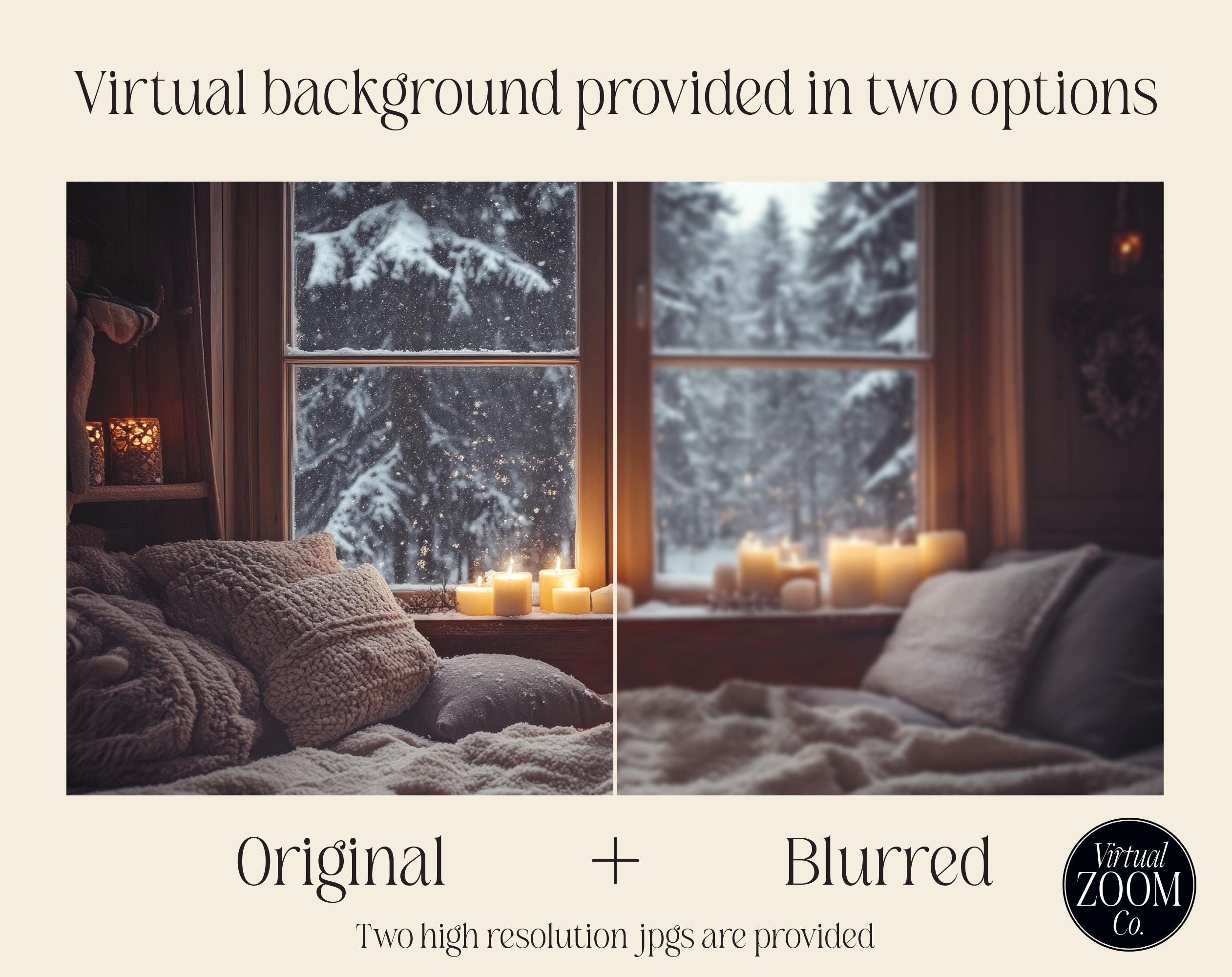 Zoom Background Winter Home Virtual Background Winter Digital ...