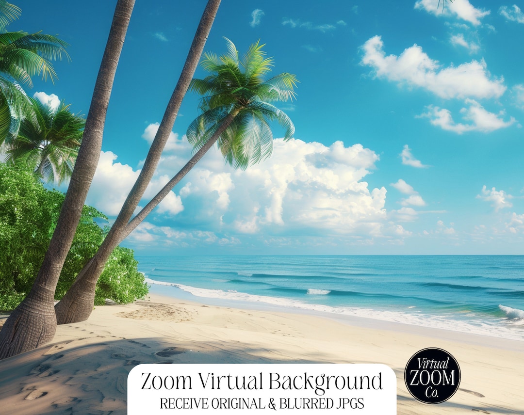 Zoom Background, Beach Zoom Background, Virtual Background, Zoom ...