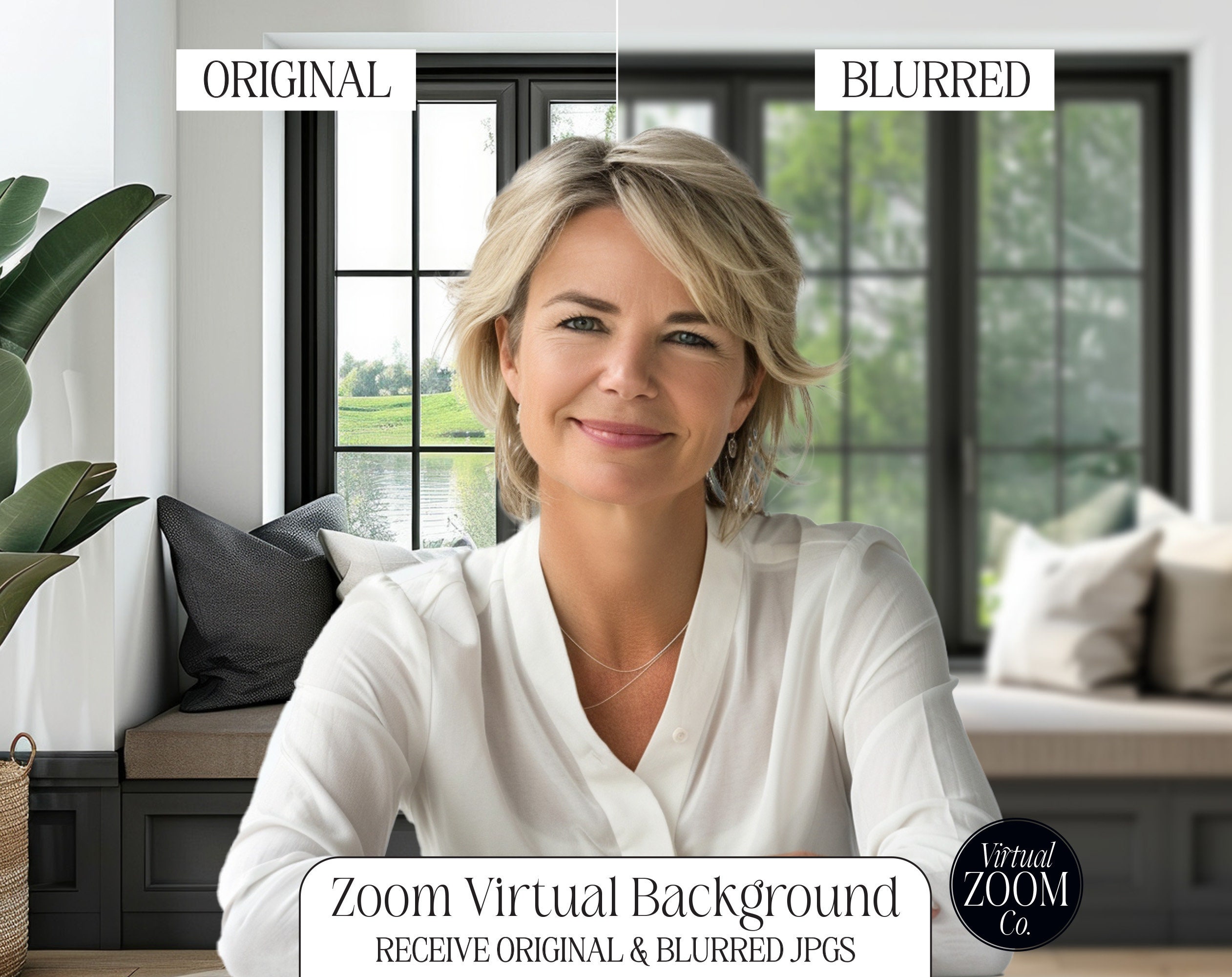 Zoom Background Window Seat Zoom Office Window View Zoom Black Styled ...