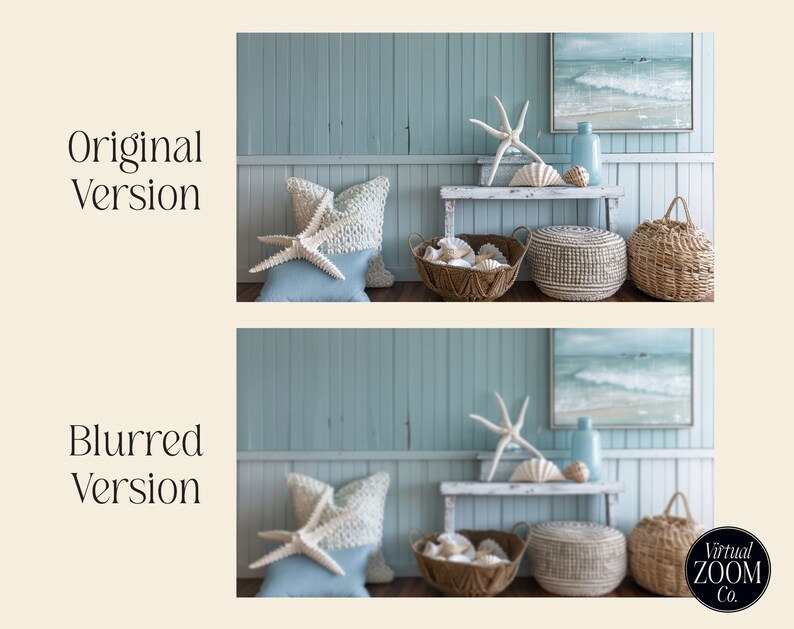 Zoom Background Coastal Hamptons Beach Zoom Summer Beach Home Virtual ...