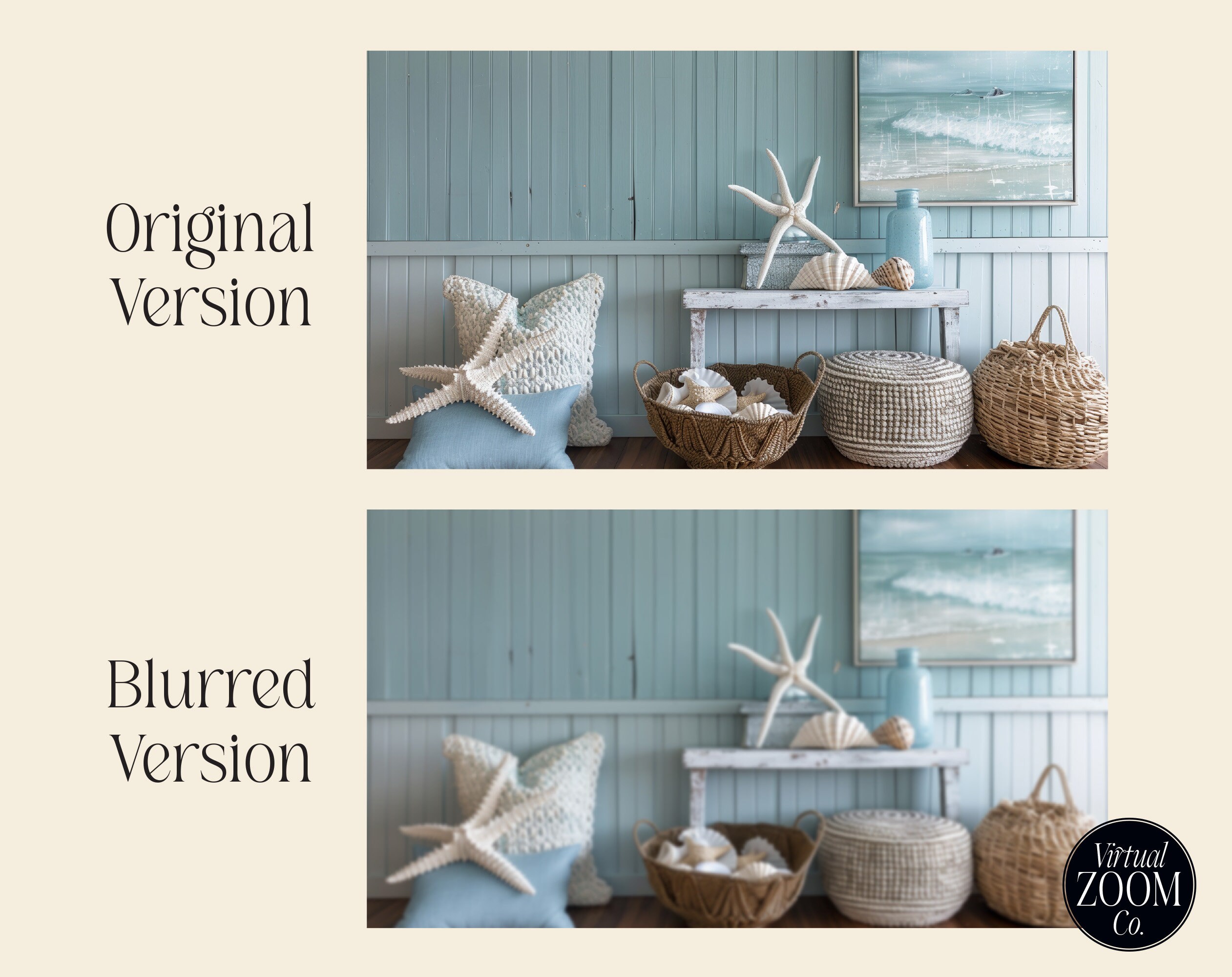 Zoom Background Coastal Hamptons Beach Zoom Summer Beach Home Virtual ...