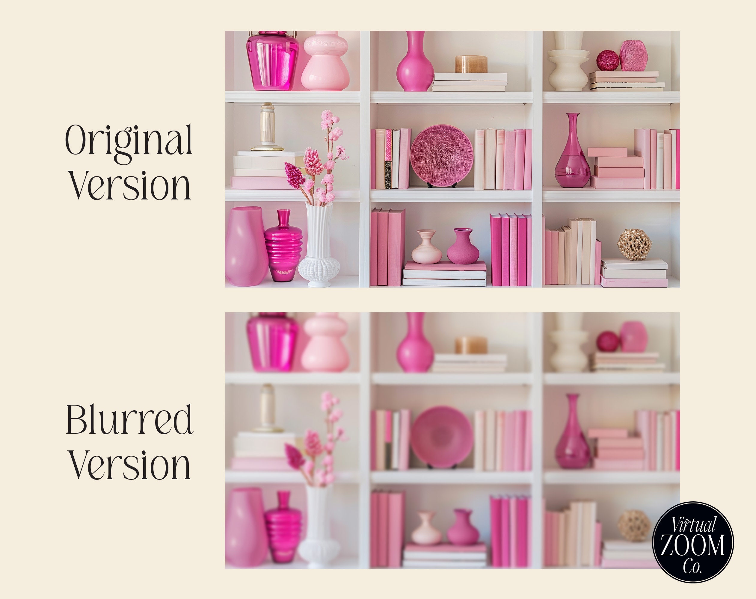Zoom Background Hot Pink Bookshelf White Bookshelf With Pink ...