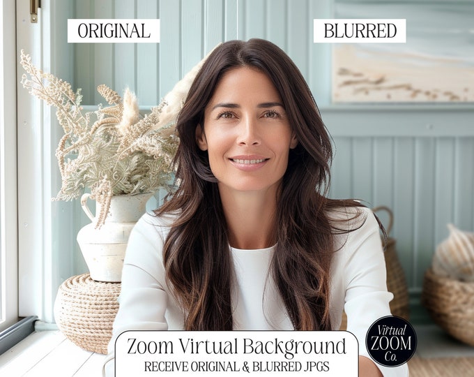 Zoom Background Coastal Beach Boho Home Beach House Summer Beach Home ...