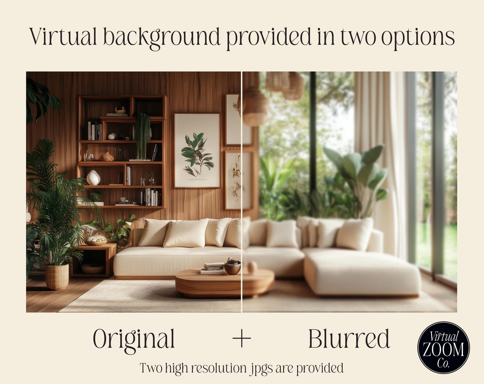 Zoom Background Wall Art Family Room Professional Zoom Background Home ...