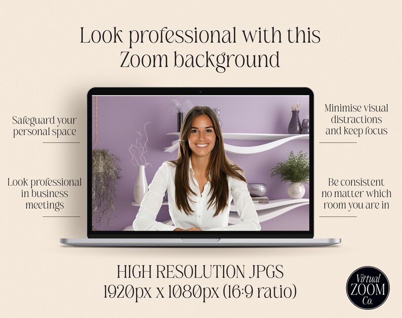Zoom Background Purple Zoom Home Office Virtual Background Purple Room ...