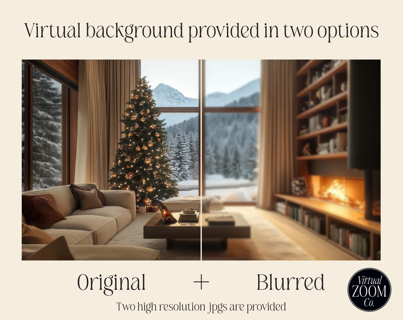 Zoom Background Christmas Zoom Winter Home Virtual Background Winter ...