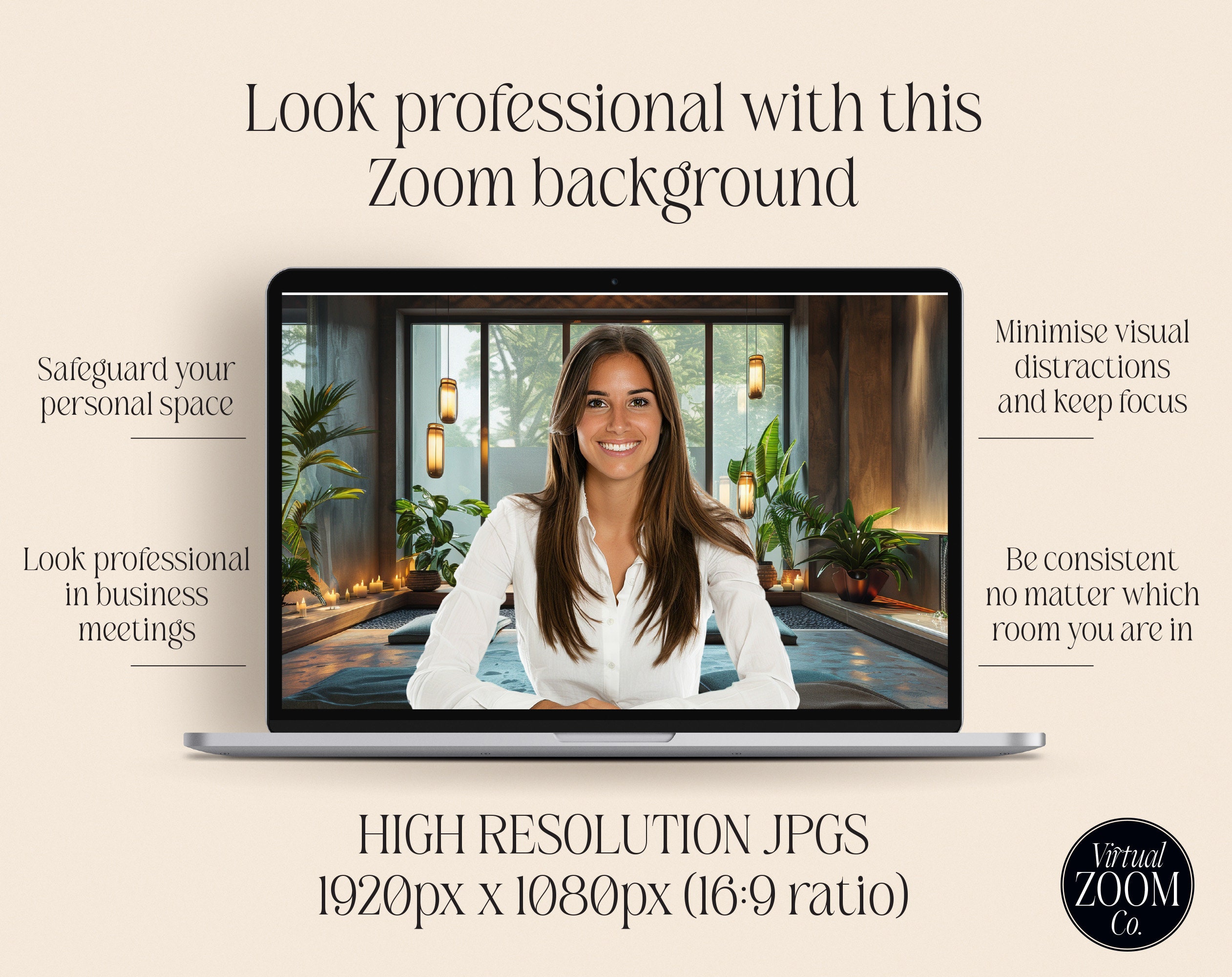 Zoom Background Wellness Retreat Zoom Virtual Background Zen Zoom Spa ...