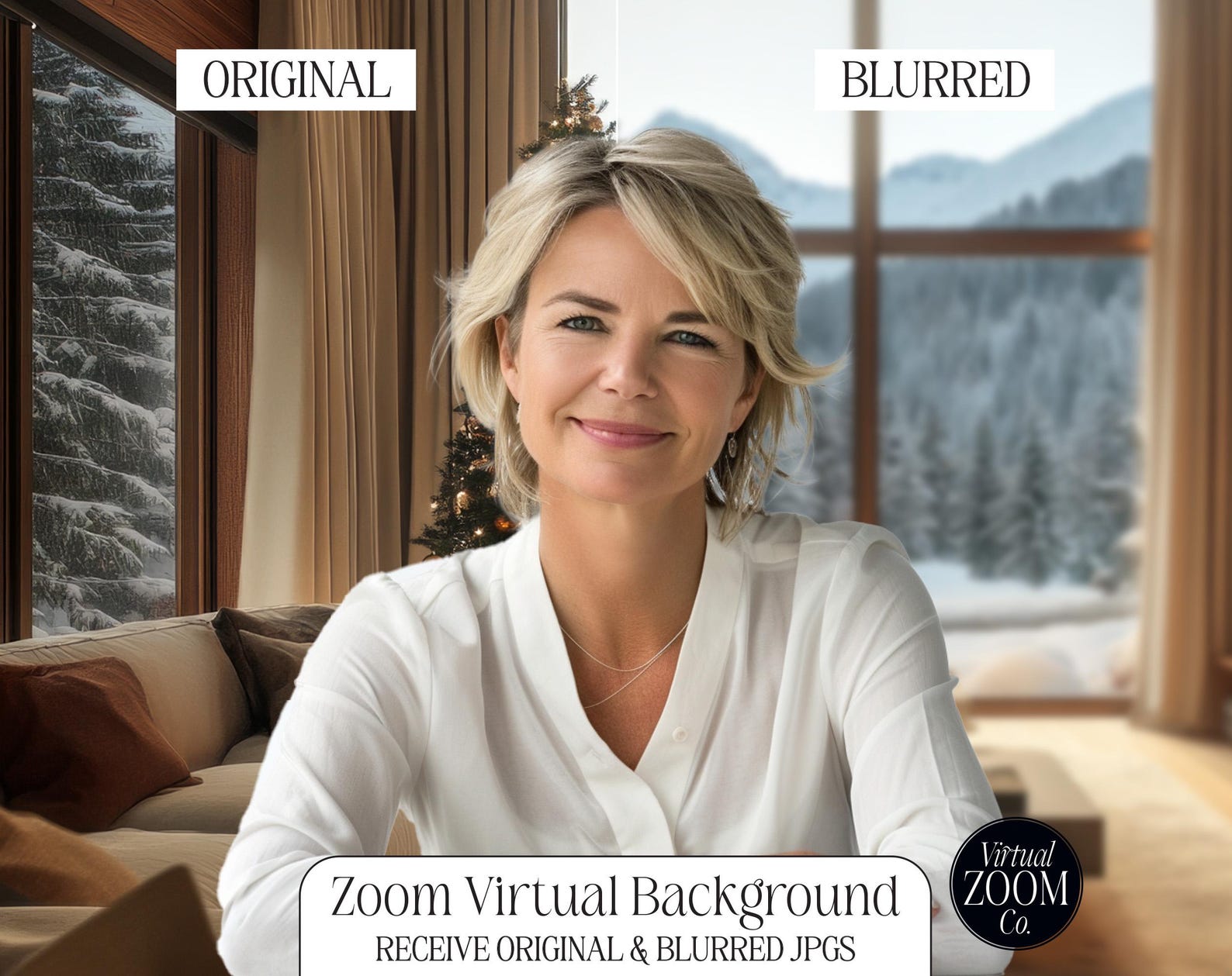 Zoom Background Christmas Zoom Winter Home Virtual Background Winter ...