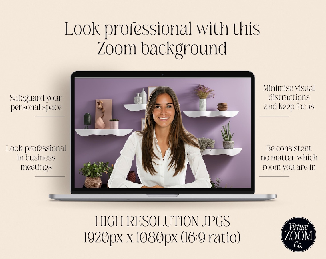 Zoom Background Purple Zoom Home Office Virtual Background Purple ...