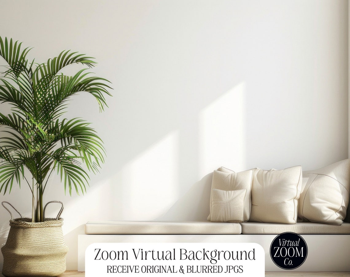 Zoom Background Calming Home Zoom Window Seat Neutral Home Virtual ...