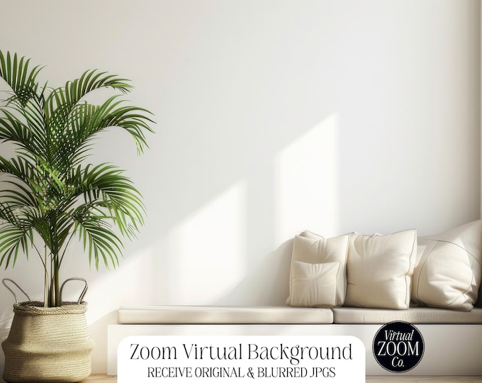 Zoom Background Calming Home Zoom Window Seat Neutral Home Virtual ...