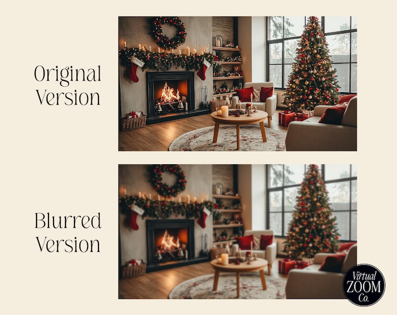 Zoom Background Festive Home Zoom Christmas Zoom Winter Home Virtual ...