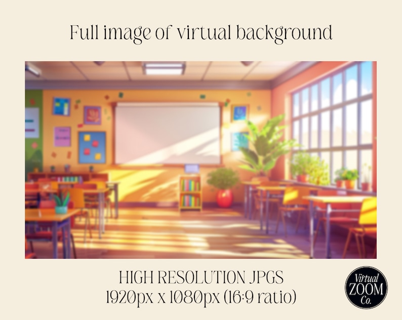Zoom Background School Classroom Zoom Teacher Virtual Classroom School ...