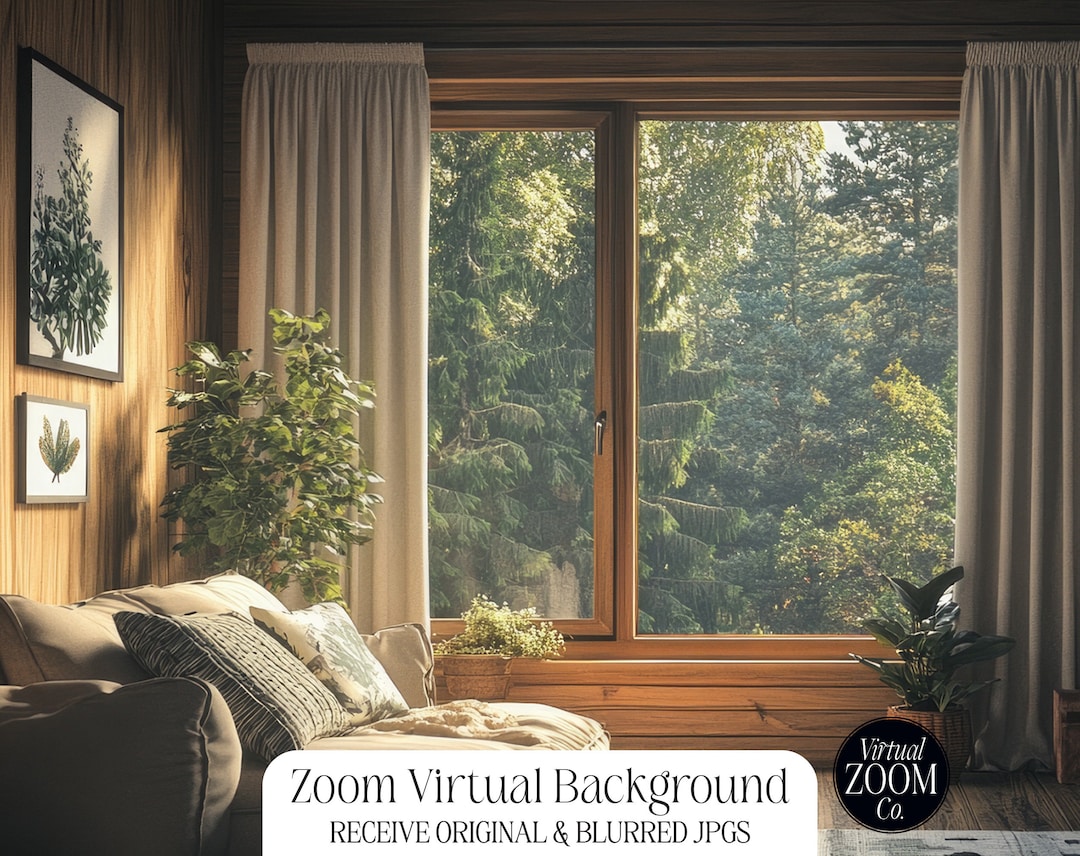 Zoom Background Forest Cabin Professional Zoom Background Home Zoom ...