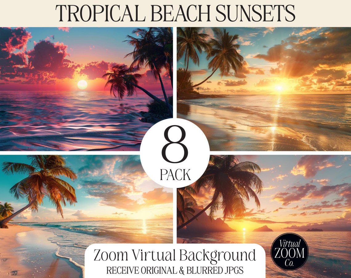 Zoom Background Beach Sunsets Zoom Virtual Background Beaches Zoom ...