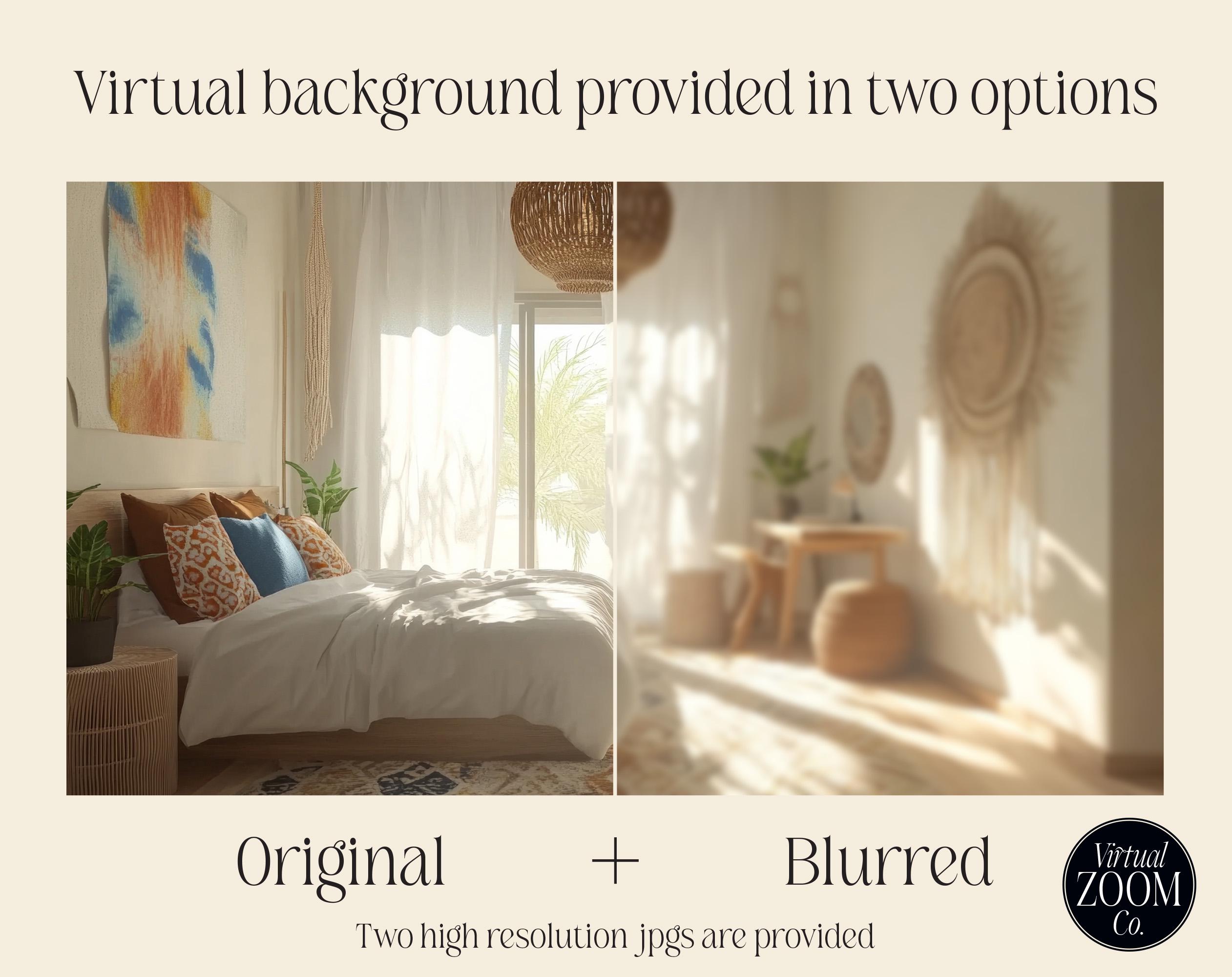 Zoom Background Boho Bedroom Home Zoom Virtual Background Zoom Indoor ...