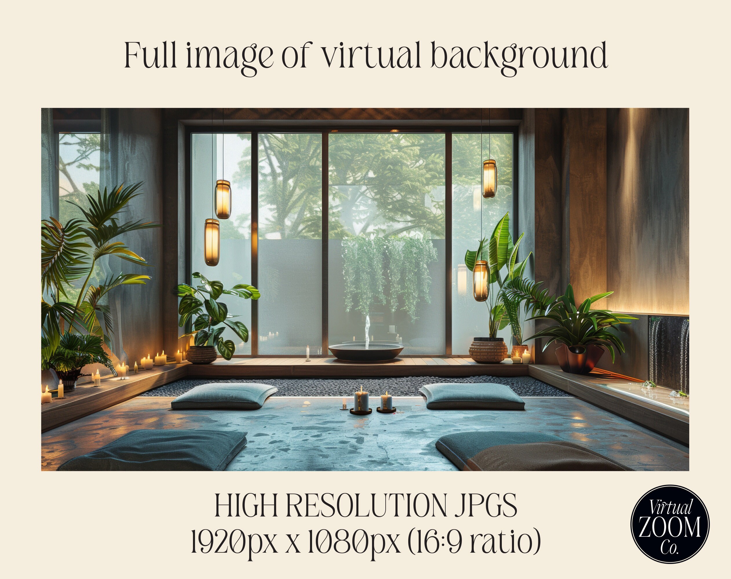 Zoom Background Wellness Retreat Zoom Virtual Background Zen Zoom Spa ...