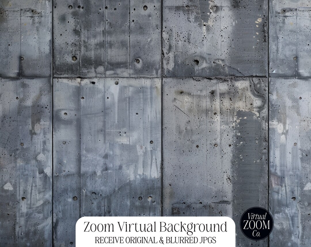 Zoom Background Concrete Room Grey Walls Concrete Wall Virtual ...